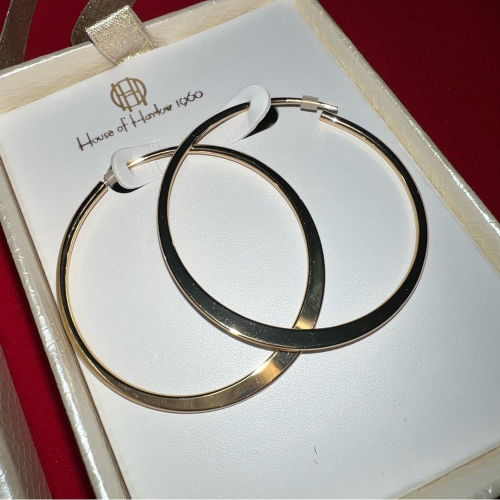 House Of Harlow 1960 - Classic Gold-Tone Hoop Earring… - Gem
